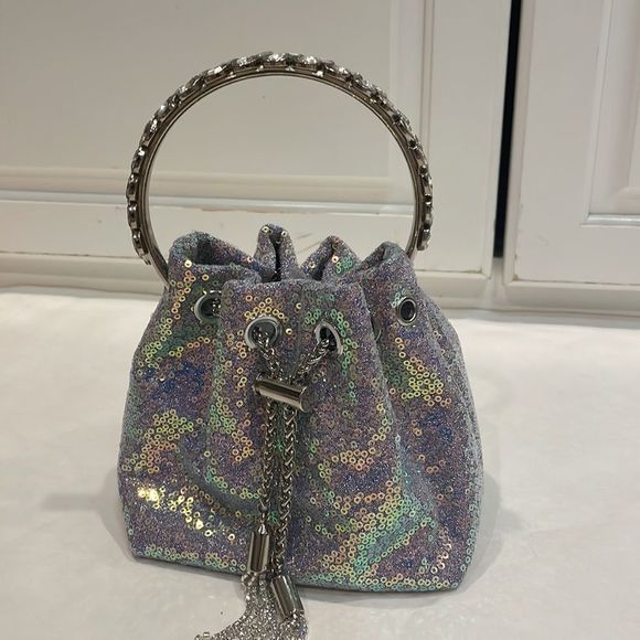Gemini Lush | Bags | Brand New Iridescent Purple Sequin Baby Bucket Bag ...
